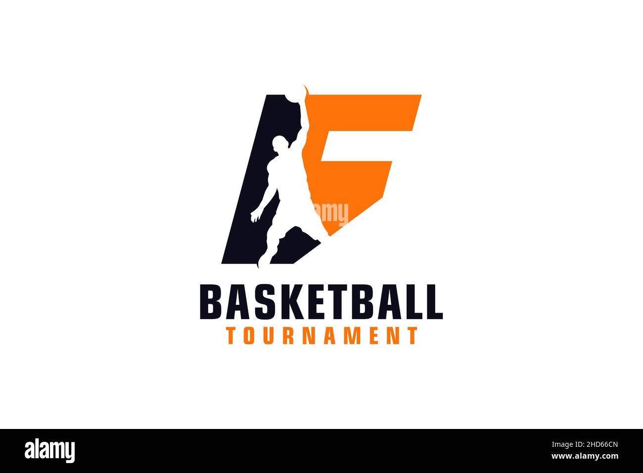 Letter F with Basketball Logo Design. Vector Design Template Elements ...