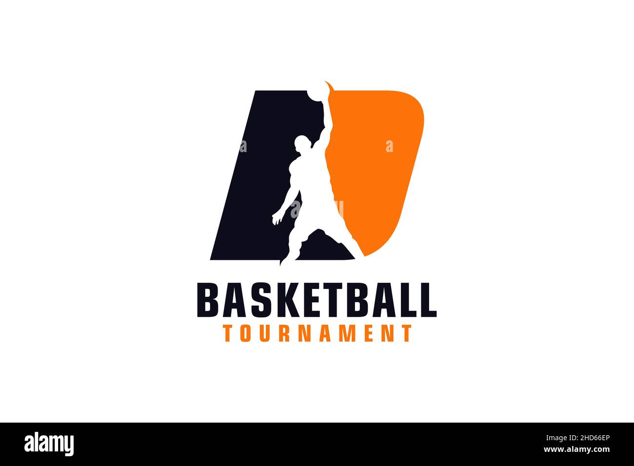 Letter D with Basketball Logo Design. Vector Design Template Elements ...