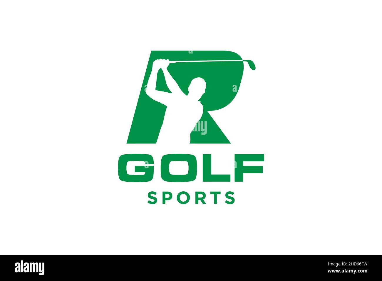 Alphabet letter icon logo R for Golf logo design vector template ...