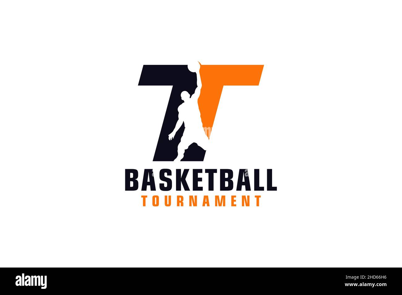 Letter T with Basketball Logo Design. Vector Design Template Elements ...