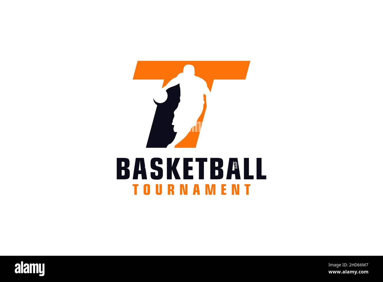 Letter T with Basketball Logo Design. Vector Design Template Elements ...