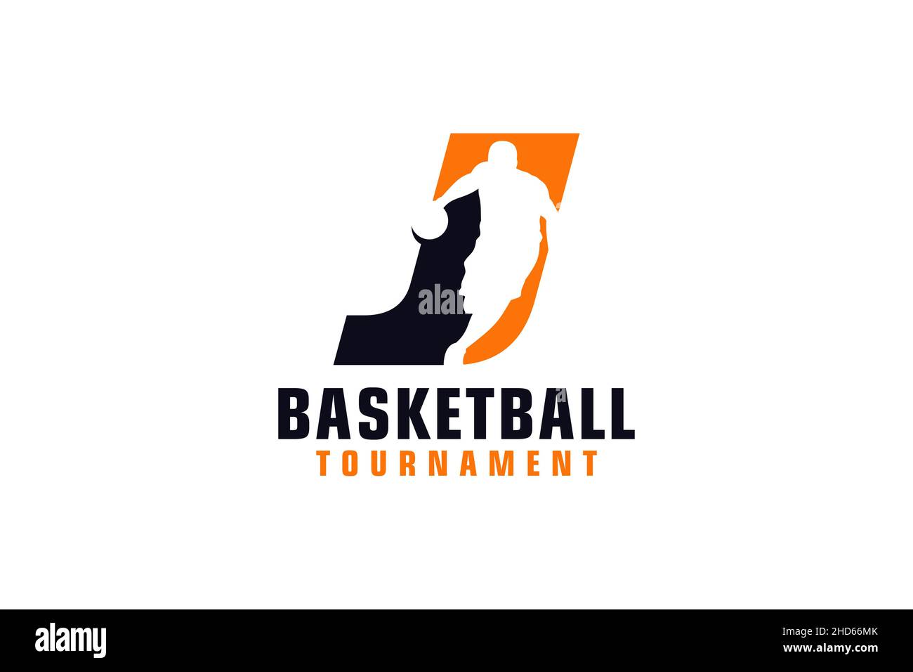 Letter J with Basketball Logo Design. Vector Design Template Elements ...