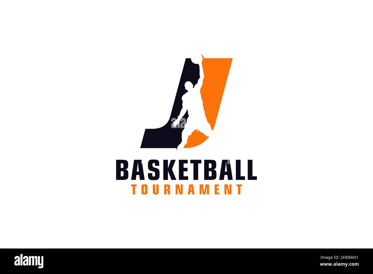 Letter J with Basketball Logo Design. Vector Design Template Elements ...