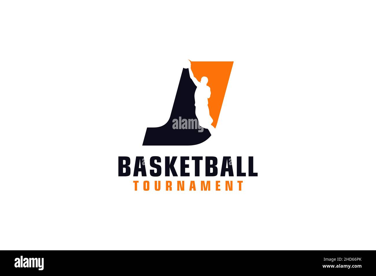 Letter J with Basketball Logo Design. Vector Design Template Elements ...