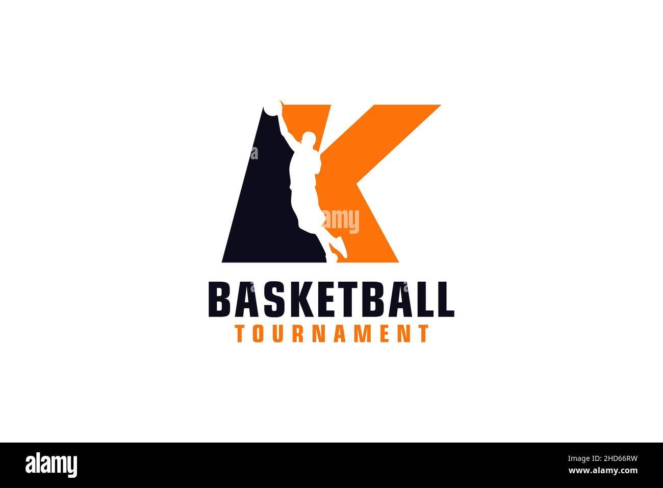 Letter K with Basketball Logo Design. Vector Design Template Elements ...