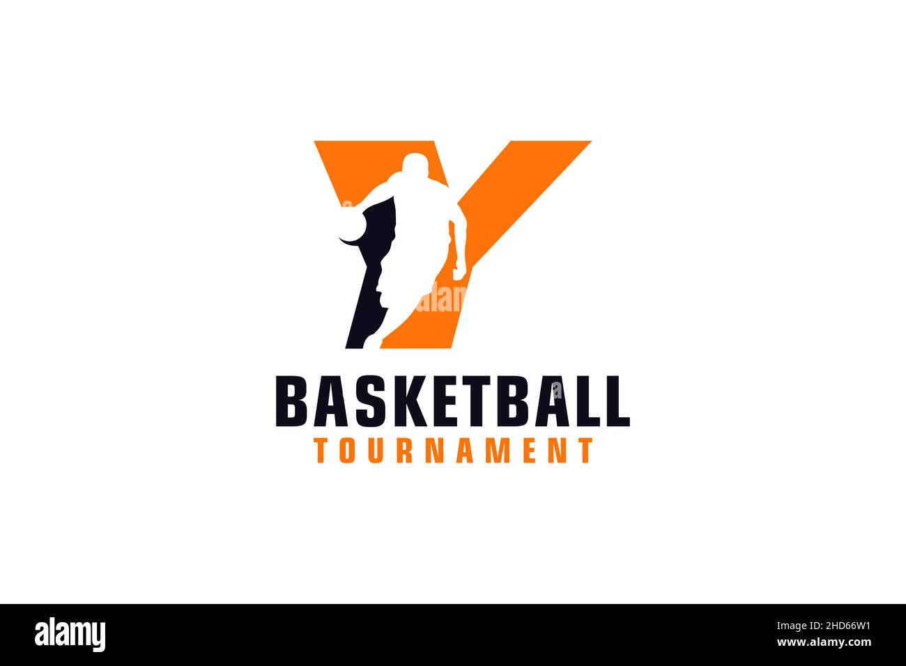 Letter Y with Basketball Logo Design. Vector Design Template Elements ...