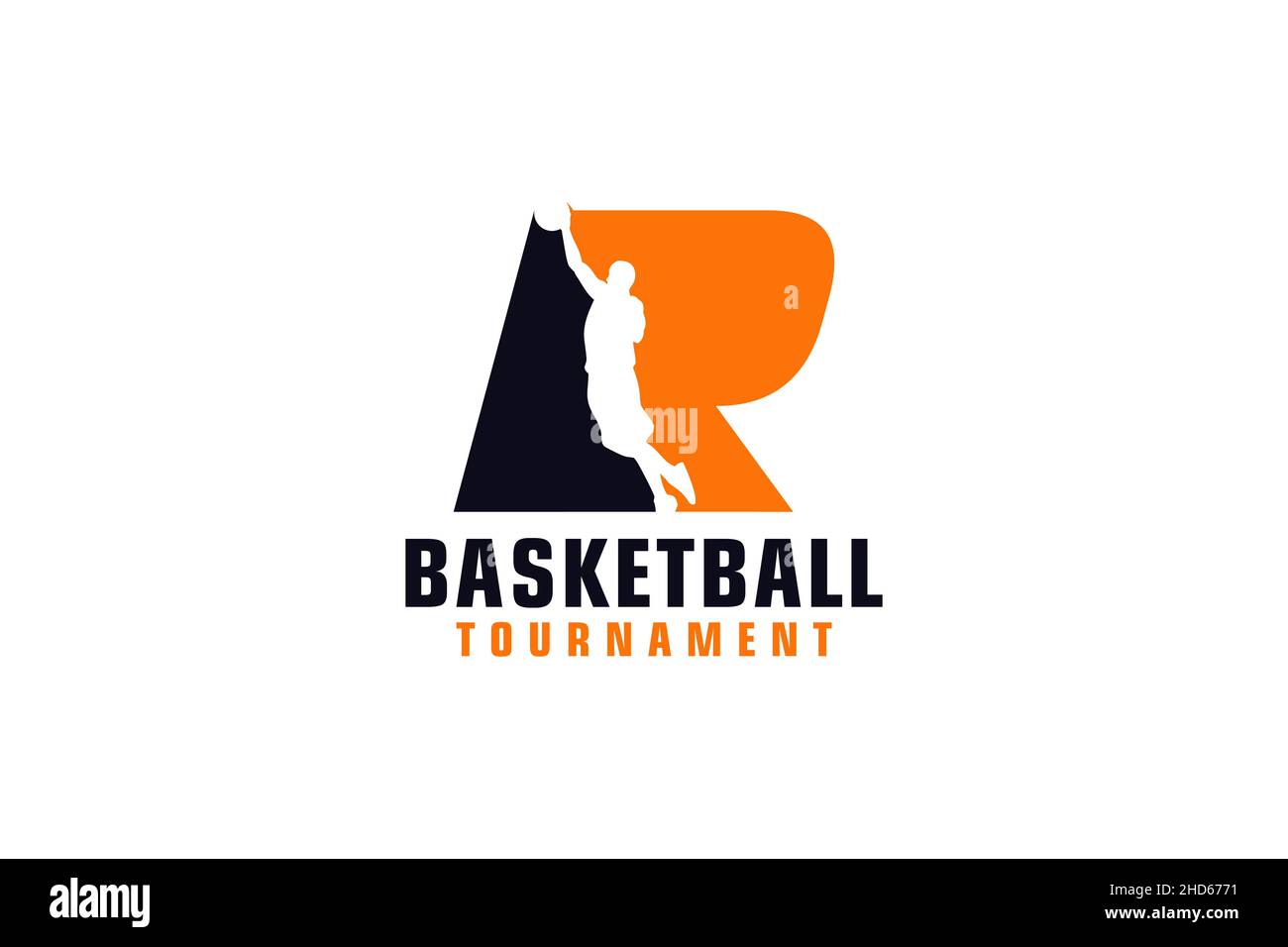 Letter R with Basketball Logo Design. Vector Design Template Elements ...