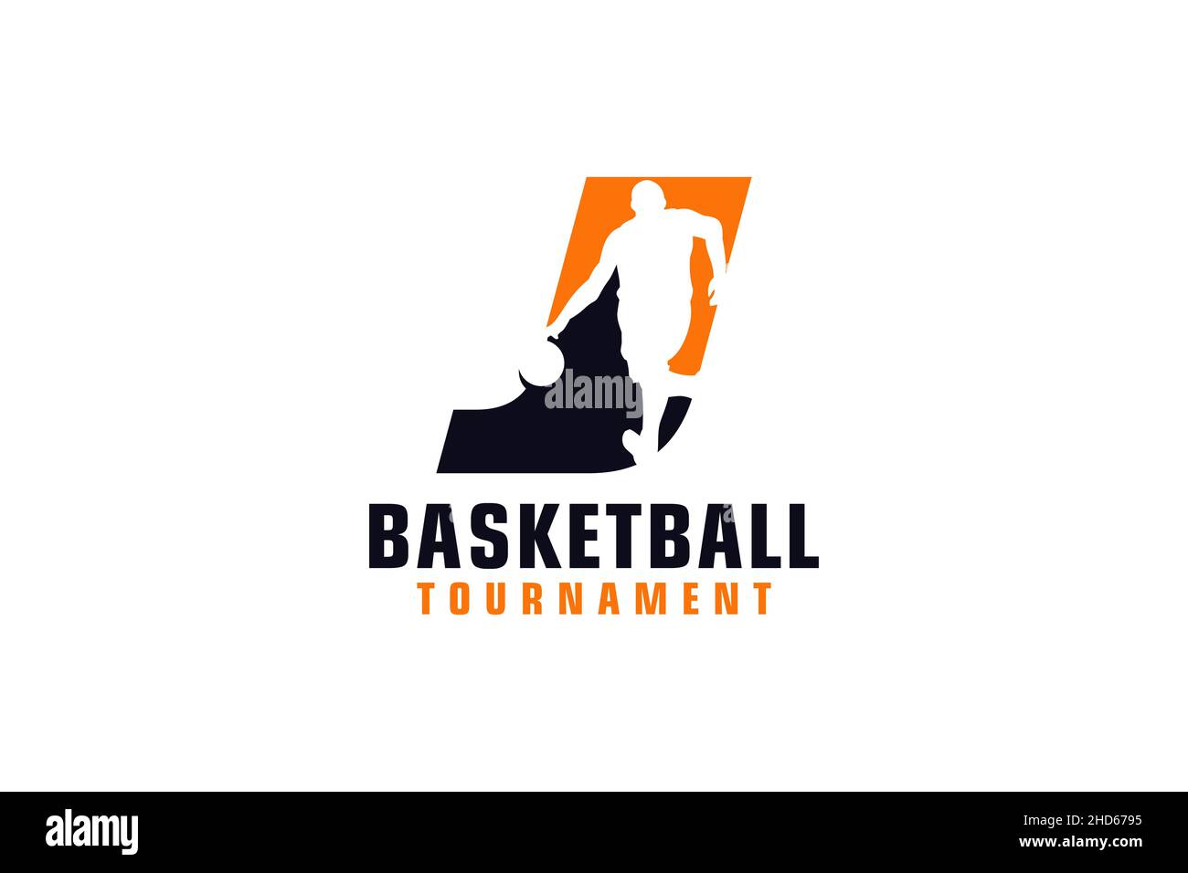 Letter J with Basketball Logo Design. Vector Design Template Elements ...