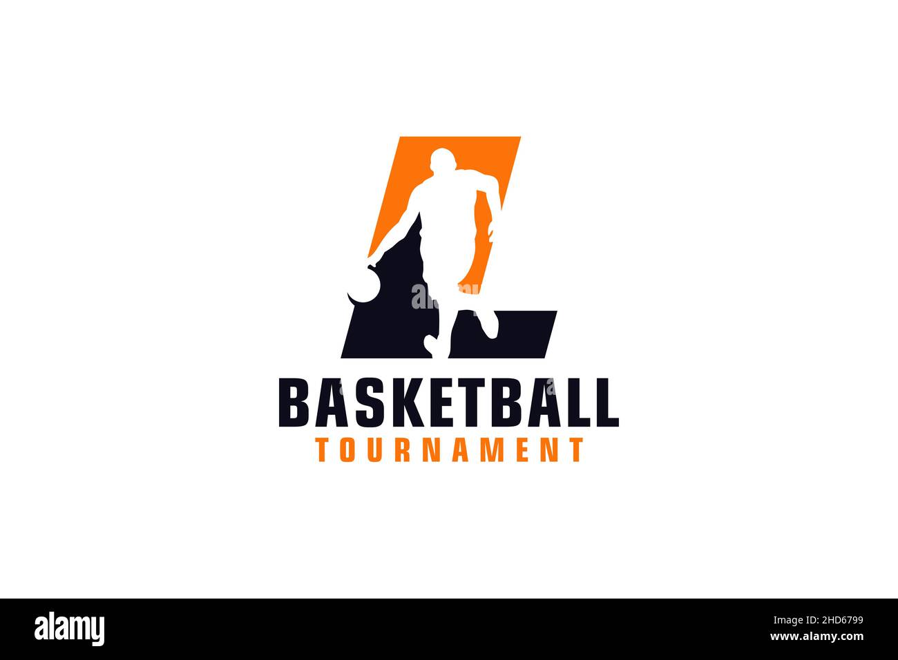 Letter L with Basketball Logo Design. Vector Design Template Elements ...