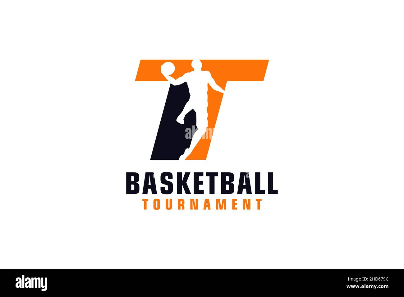 Letter T with Basketball Logo Design. Vector Design Template Elements ...