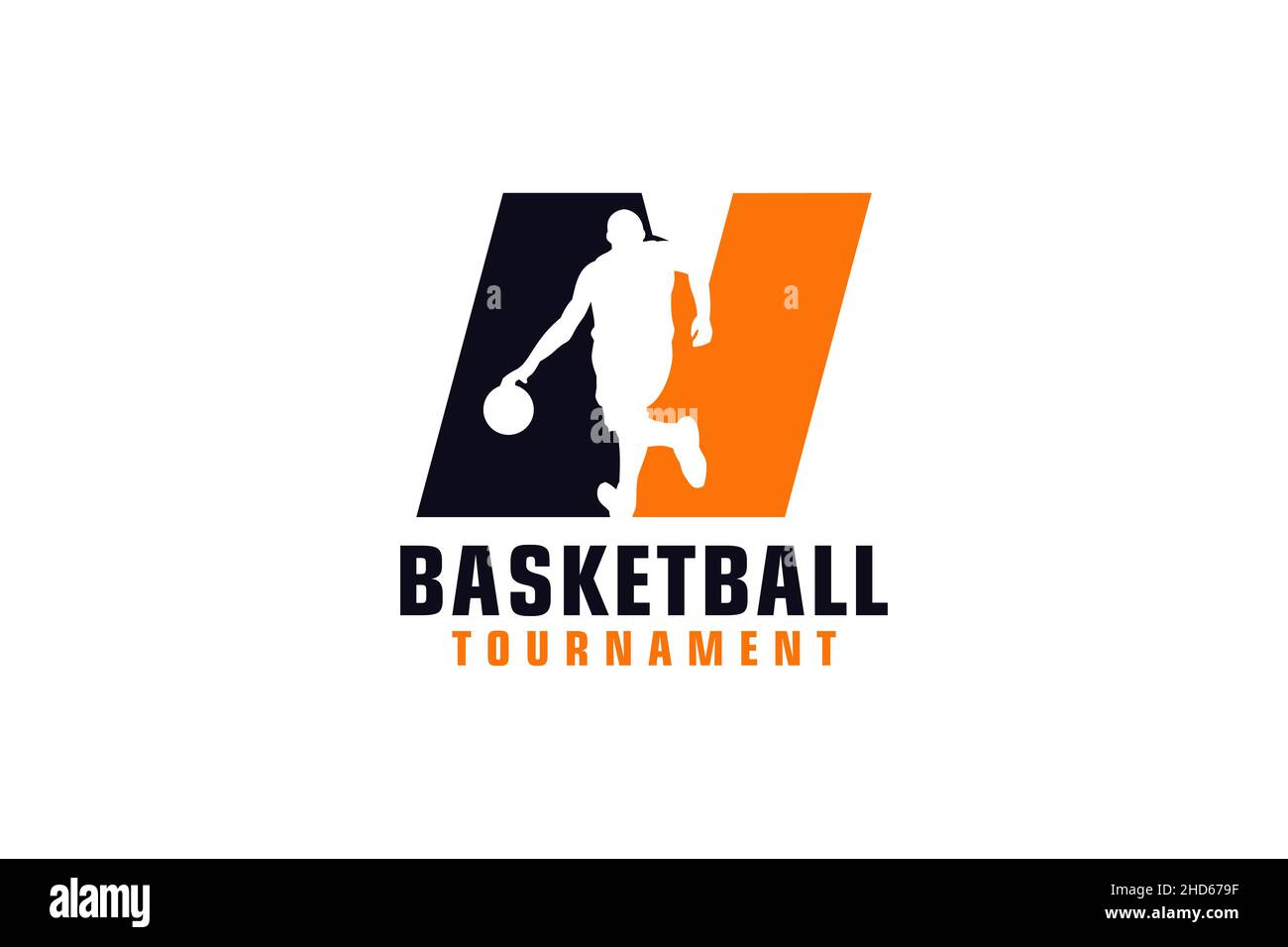 Letter N with Basketball Logo Design. Vector Design Template Elements ...