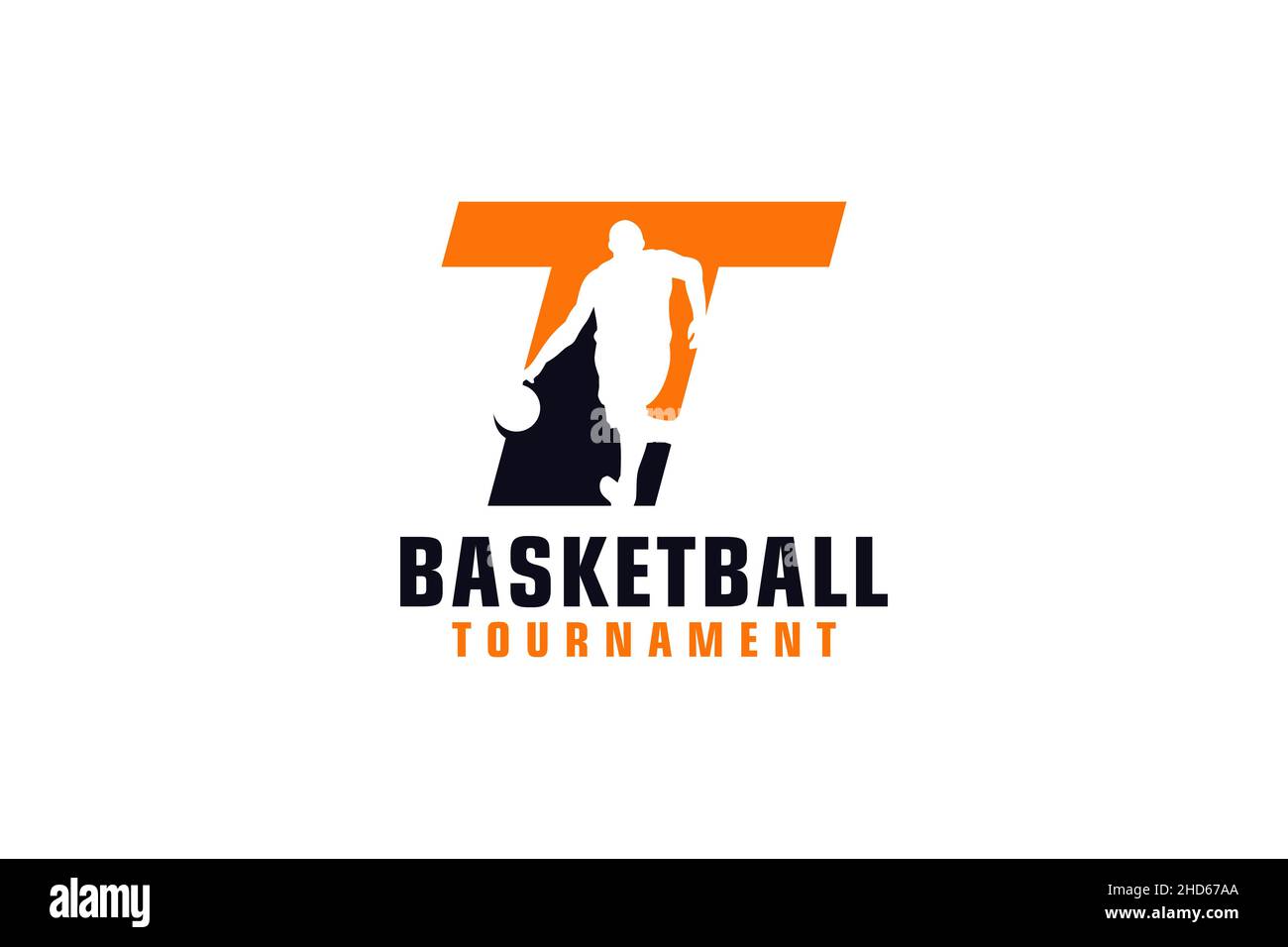 Letter T with Basketball Logo Design. Vector Design Template Elements ...