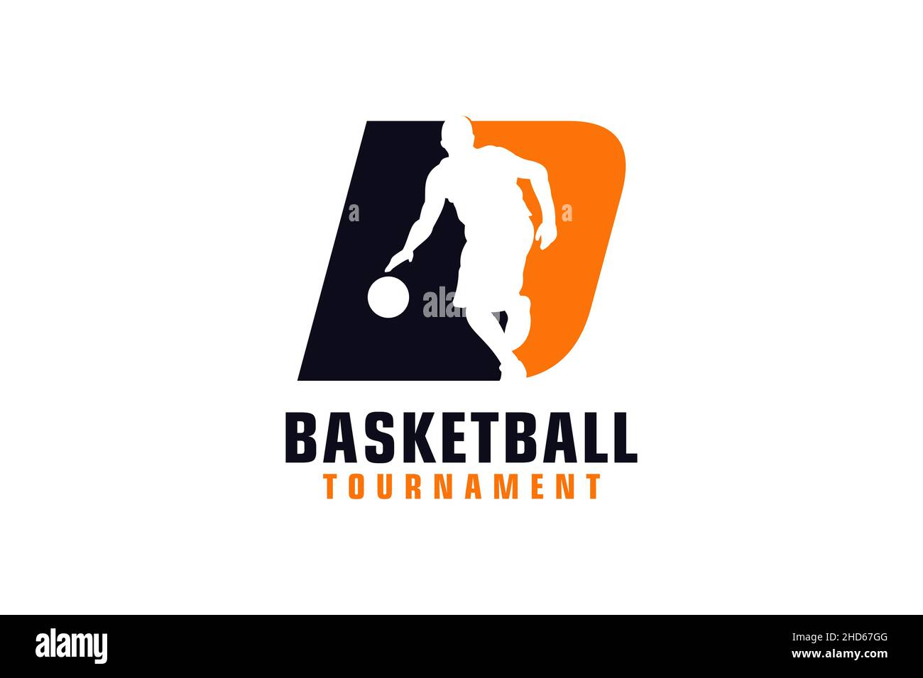 Letter D with Basketball Logo Design. Vector Design Template Elements ...