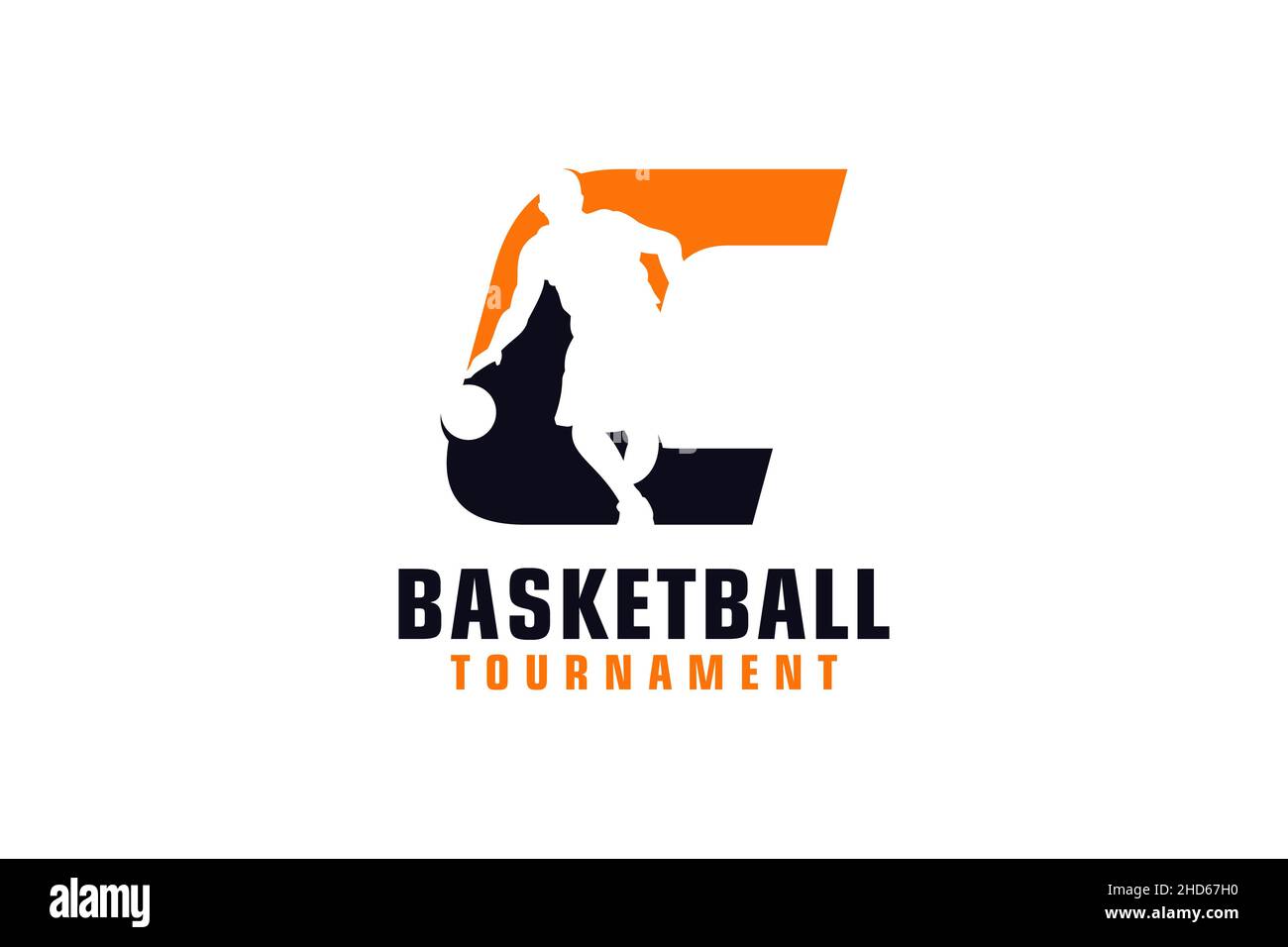 Letter C with Basketball Logo Design. Vector Design Template Elements ...
