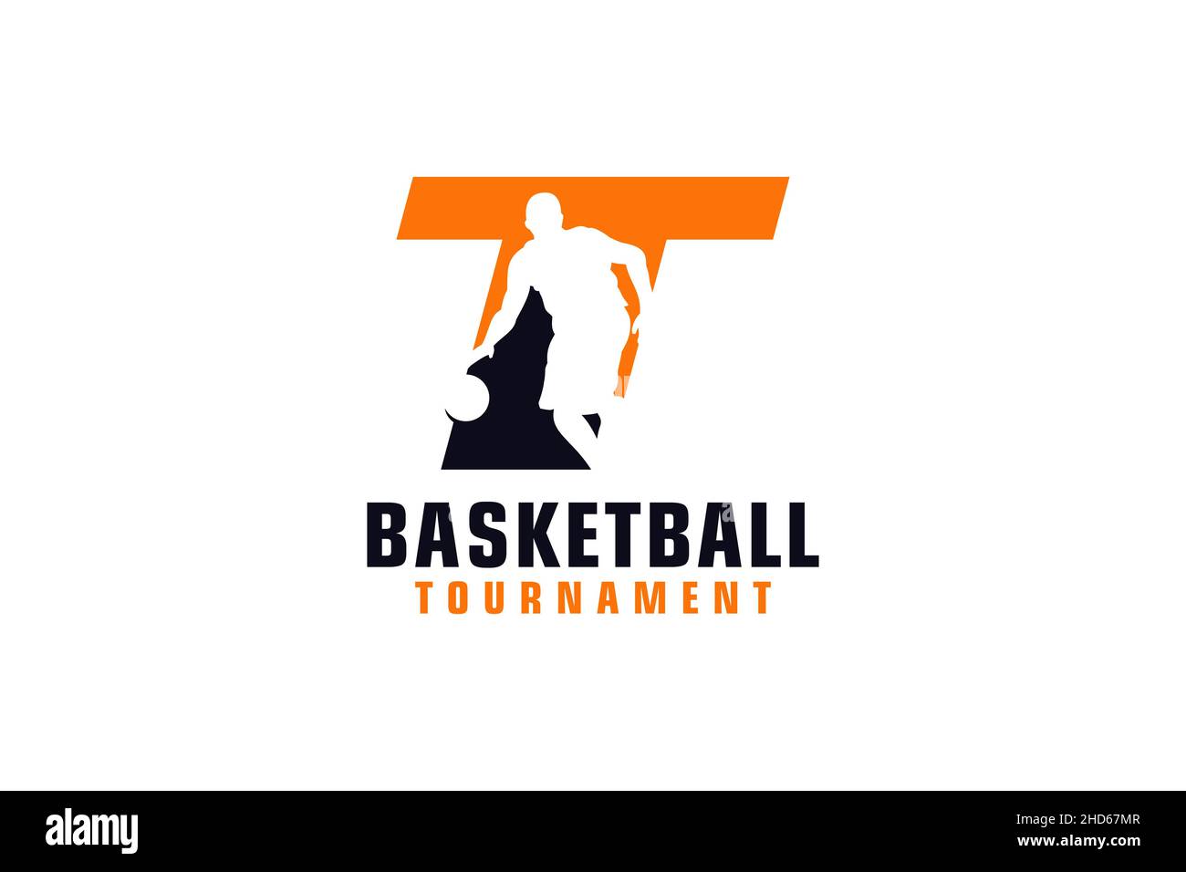 Letter T with Basketball Logo Design. Vector Design Template Elements ...