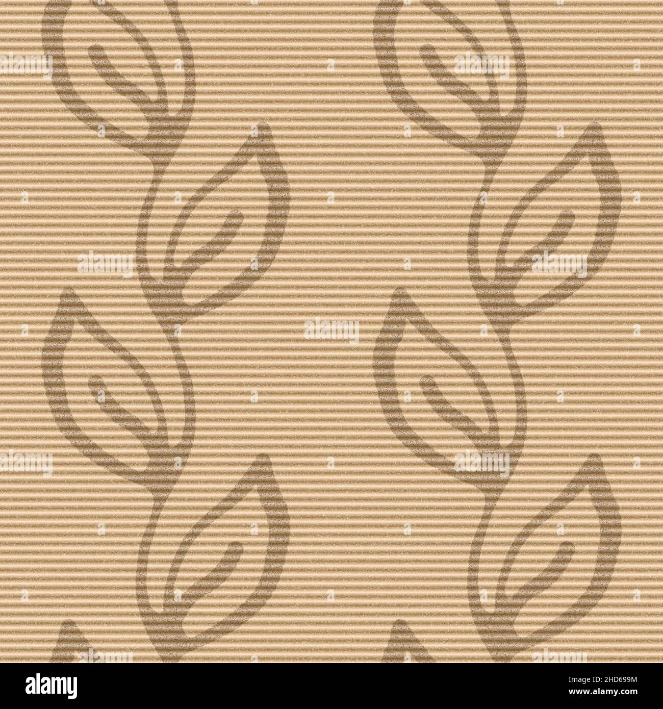 Ecru recycled corrugated pulp card paper texture. Ribbed plain neutral ...