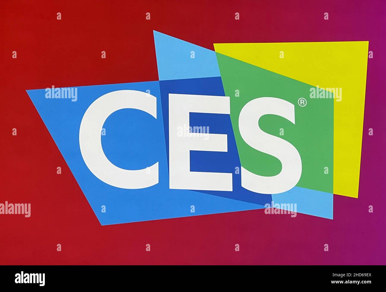 Las Vegas, USA. 03rd Jan, 2022. The logo of the CES technology fair at ...