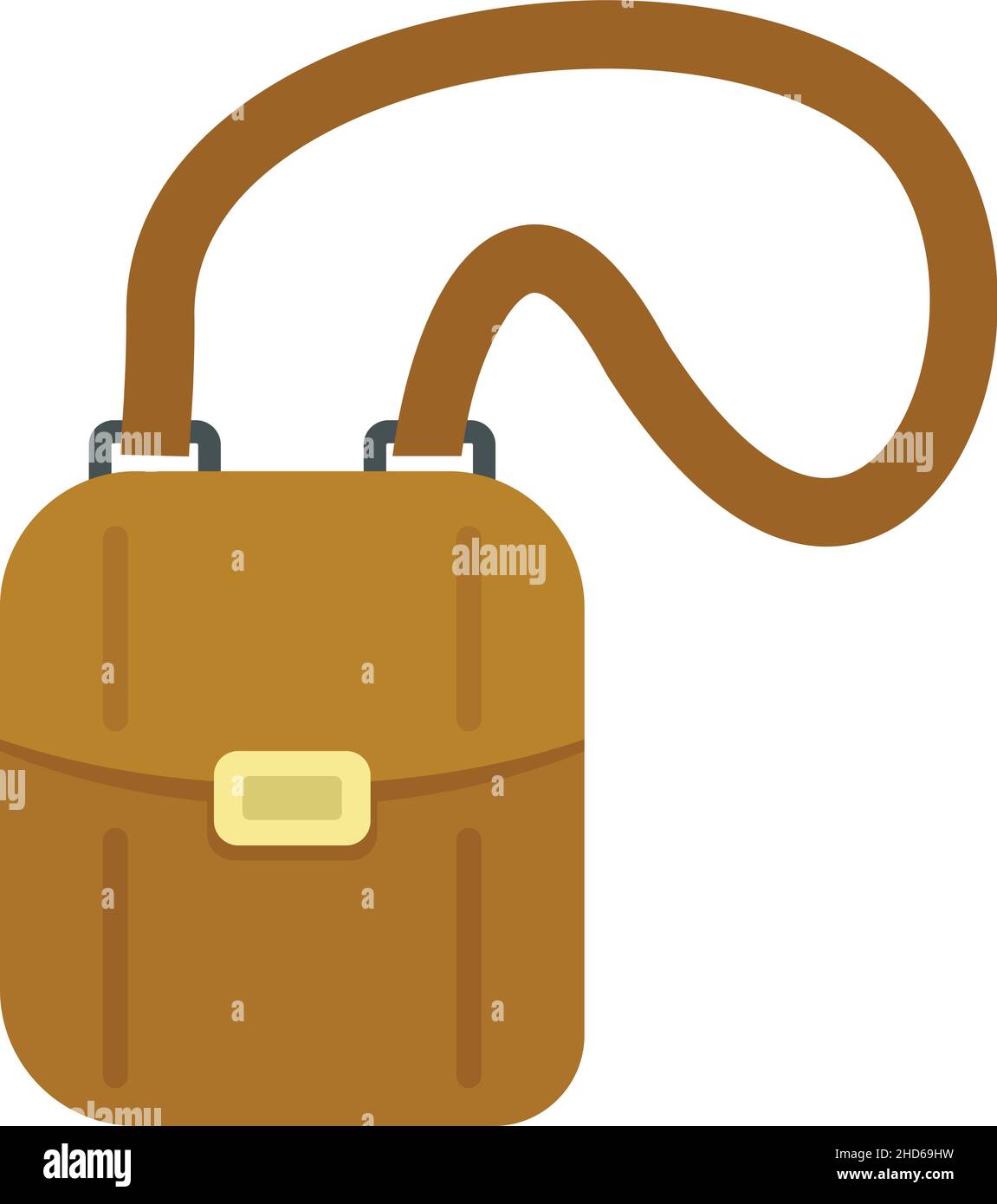 Hunter safari bag icon. Flat illustration of hunter safari bag vector ...