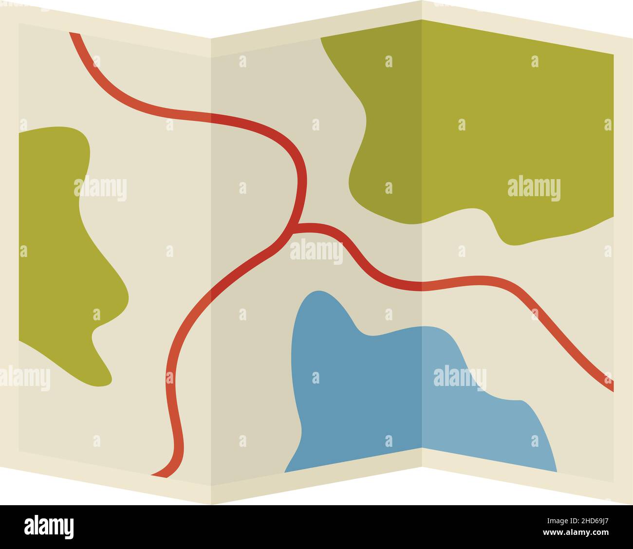 Safari hunting map icon. Flat illustration of safari hunting map vector ...