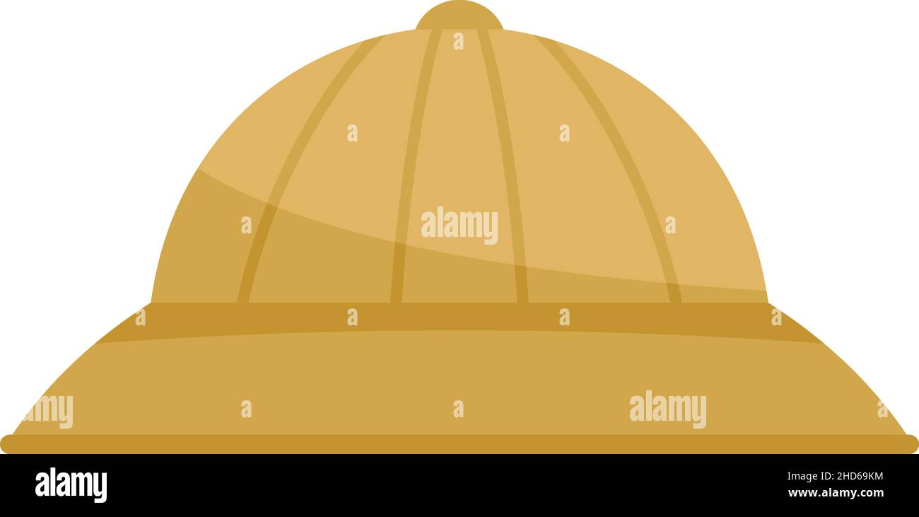 Safari hunting big hat icon. Flat illustration of safari hunting big ...