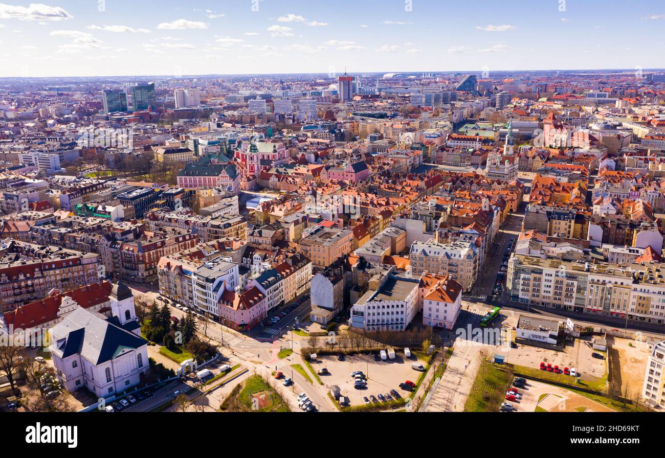 Aerial view of Poznan cityscape Stock Photo - Alamy