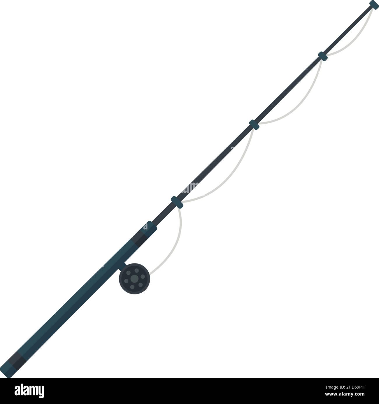 Fishing rod reel icon. Flat illustration of fishing rod reel vector ...