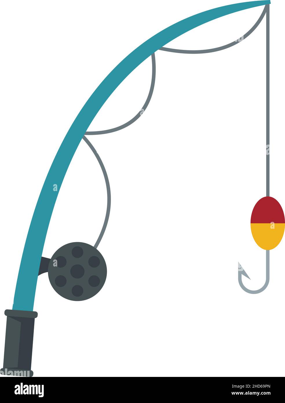 Fishing rod bobber icon. Flat illustration of fishing rod bobber vector ...