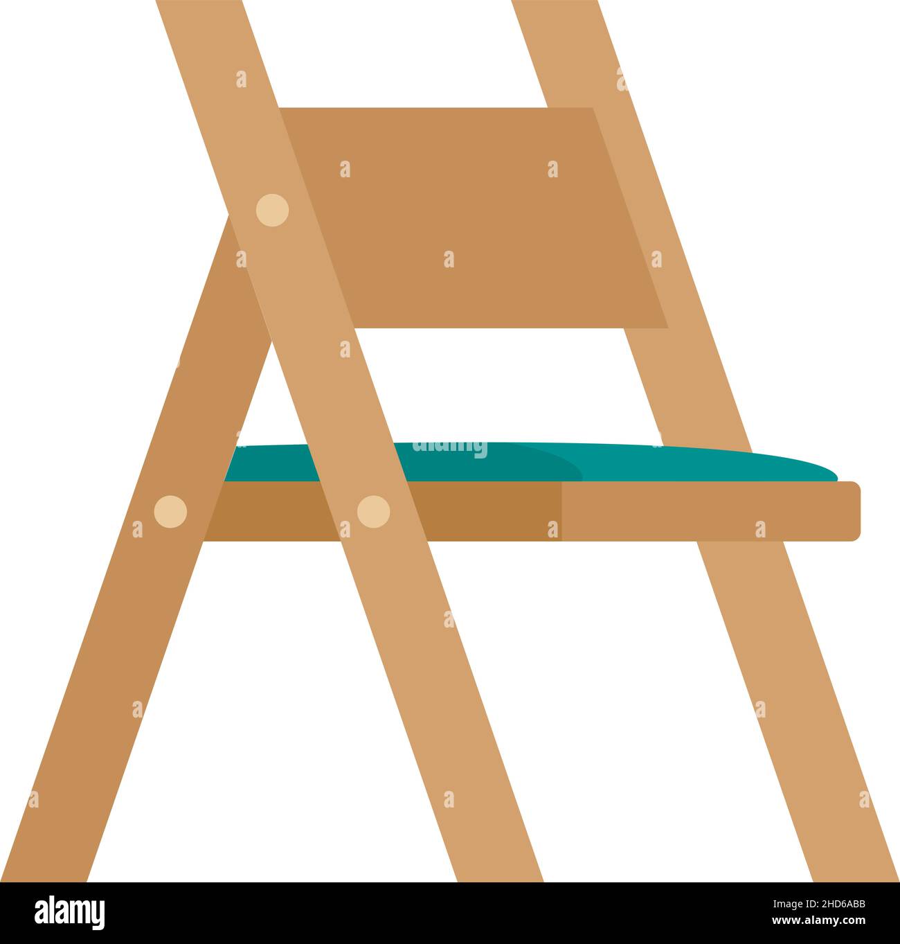 Folding chair icon. Flat illustration of folding chair vector icon ...