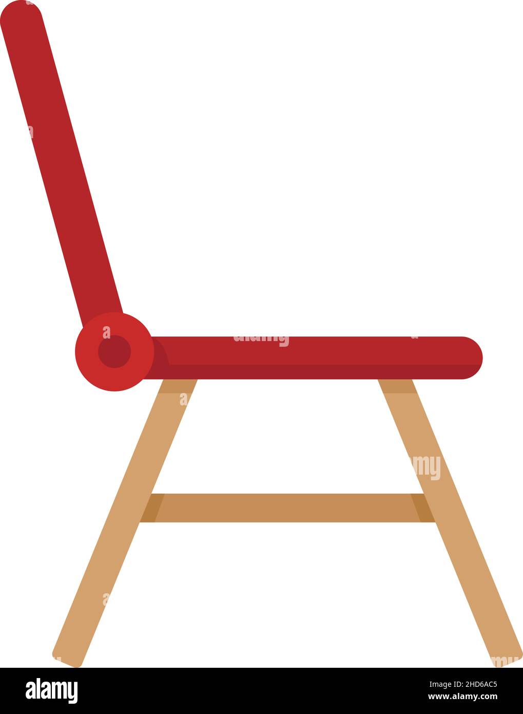 Folding plastic chair icon. Flat illustration of folding plastic chair ...