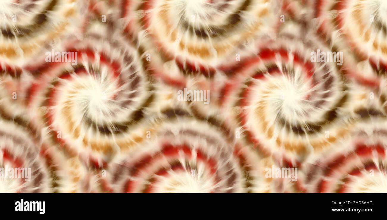 Seamless funky 1970s tie dye border motif pattern for surface design ...