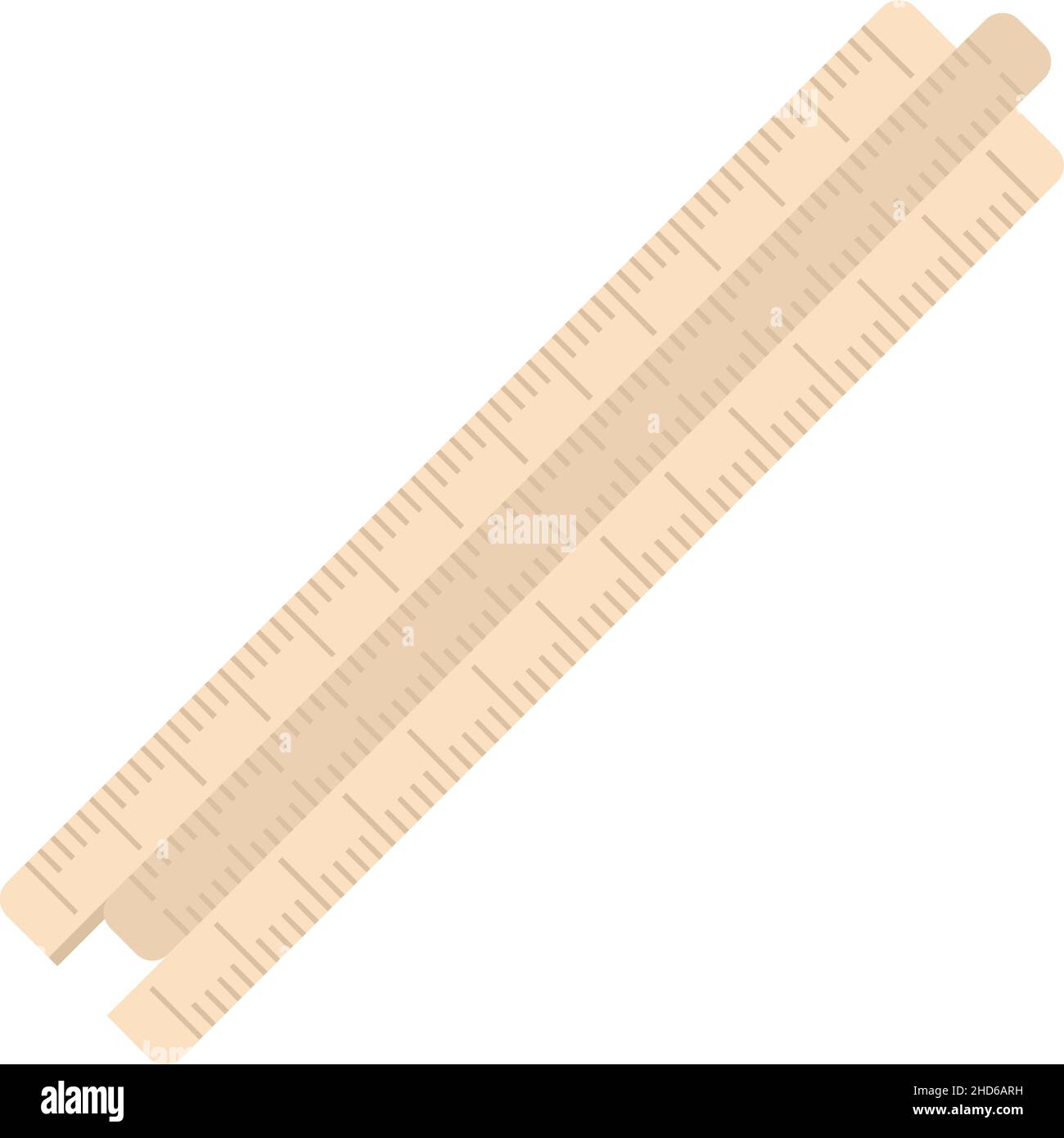 Ruler icon. Flat illustration of ruler vector icon isolated on white ...