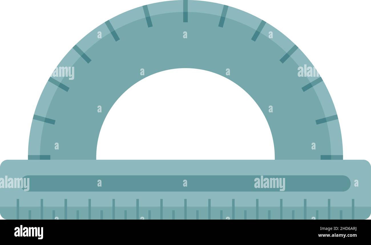 Protractor icon. Flat illustration of protractor vector icon isolated ...