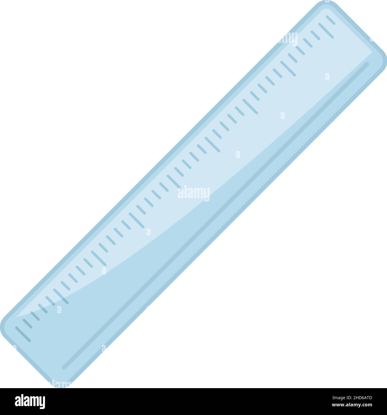 School ruler icon. Flat illustration of school ruler vector icon ...