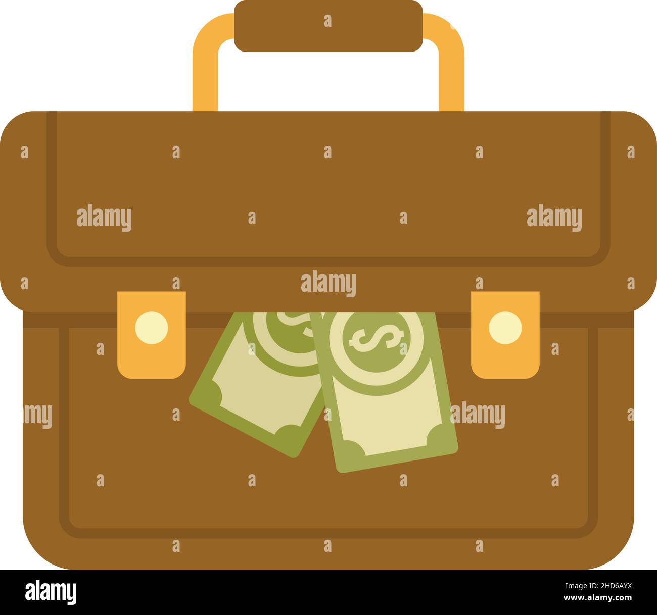 Briefcase money bribery icon. Flat illustration of briefcase money ...
