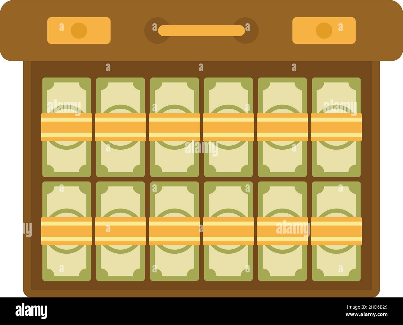 Bribery money case icon. Flat illustration of bribery money case vector ...