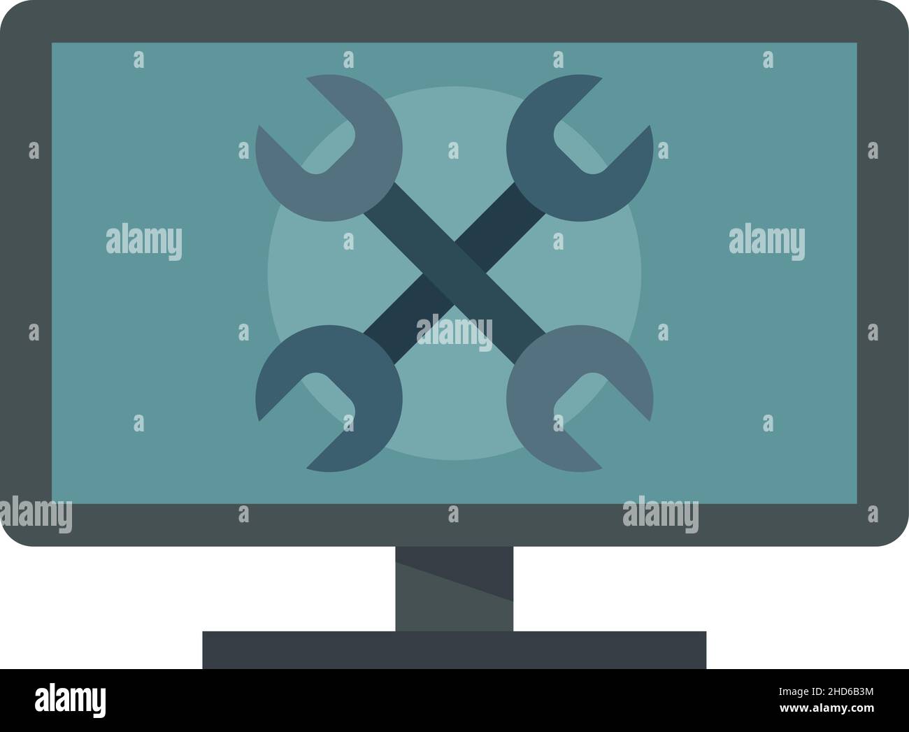 Tester computer icon. Flat illustration of tester computer vector icon ...