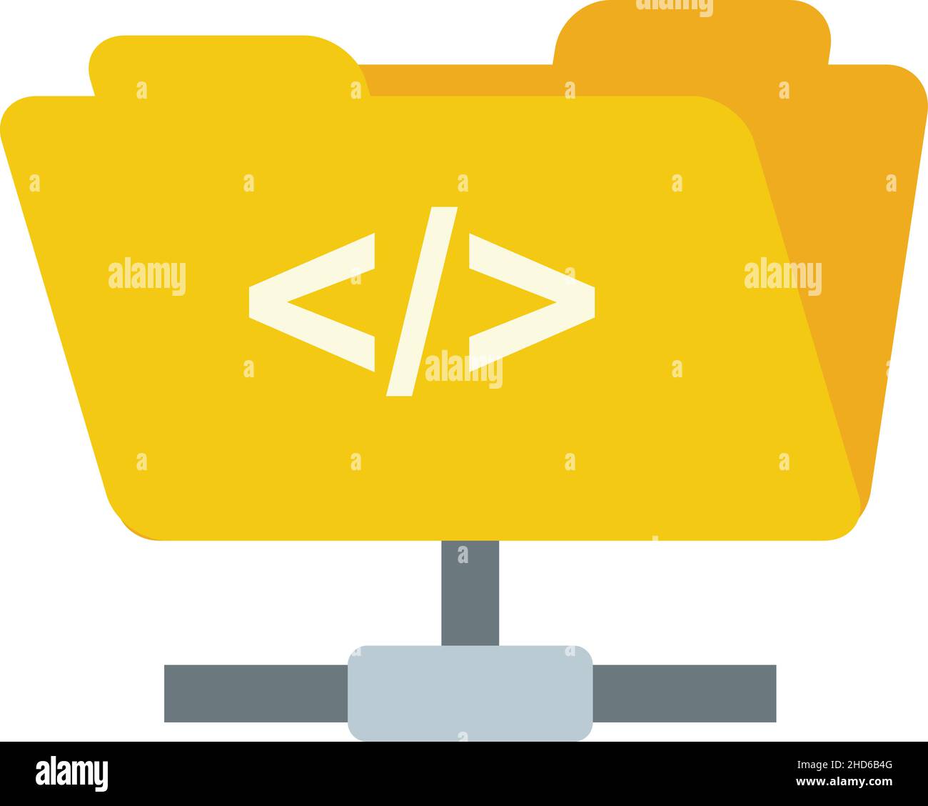 Network folder icon. Flat illustration of network folder vector icon ...