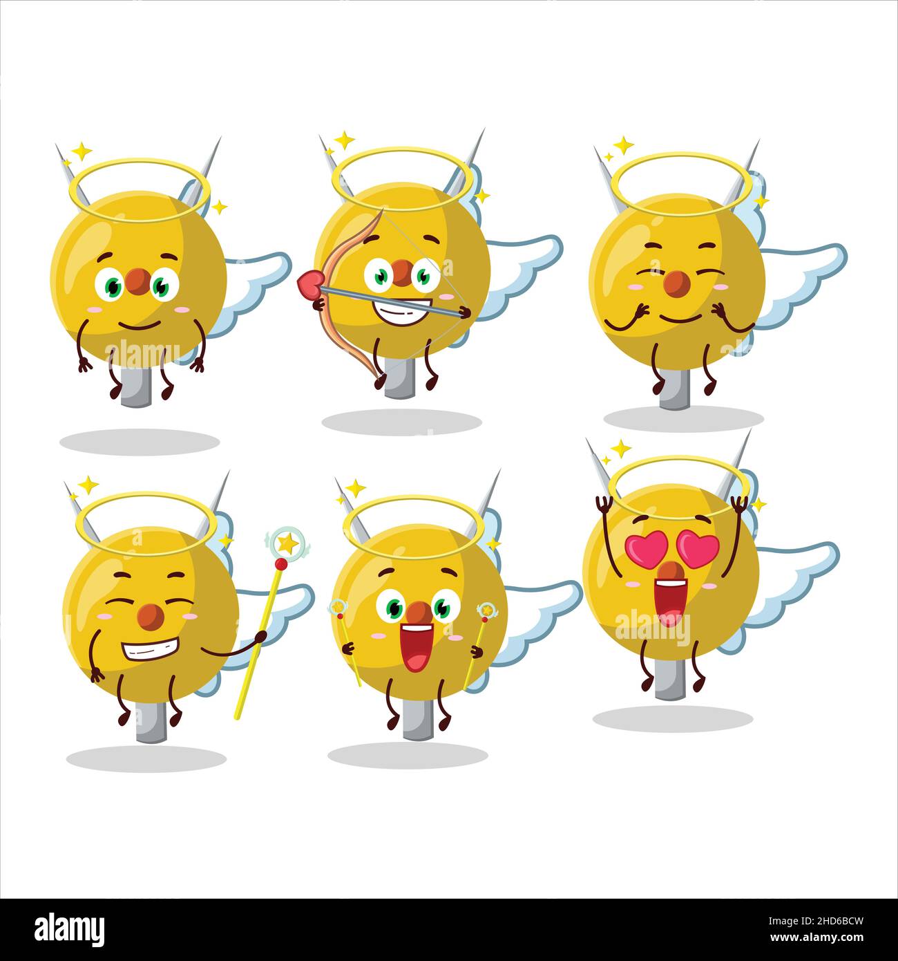 Term Stationery Cartoon Designs As A Cute Angel Character Vector