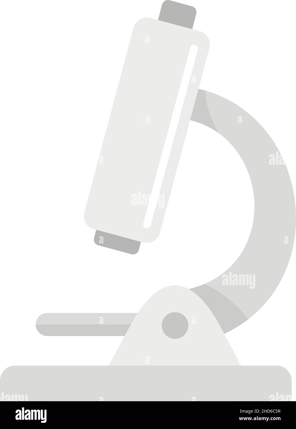 Biophysics microscope icon. Flat illustration of biophysics microscope ...