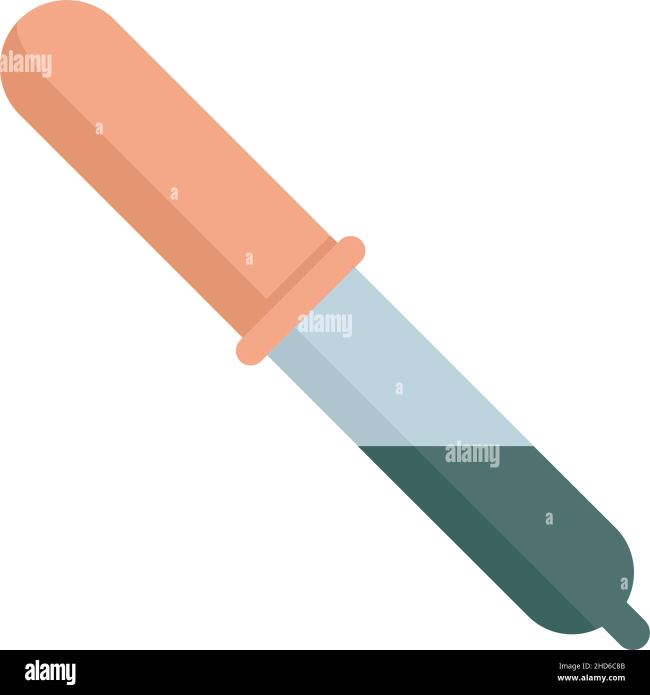 Biophysics pipette icon. Flat illustration of biophysics pipette vector ...