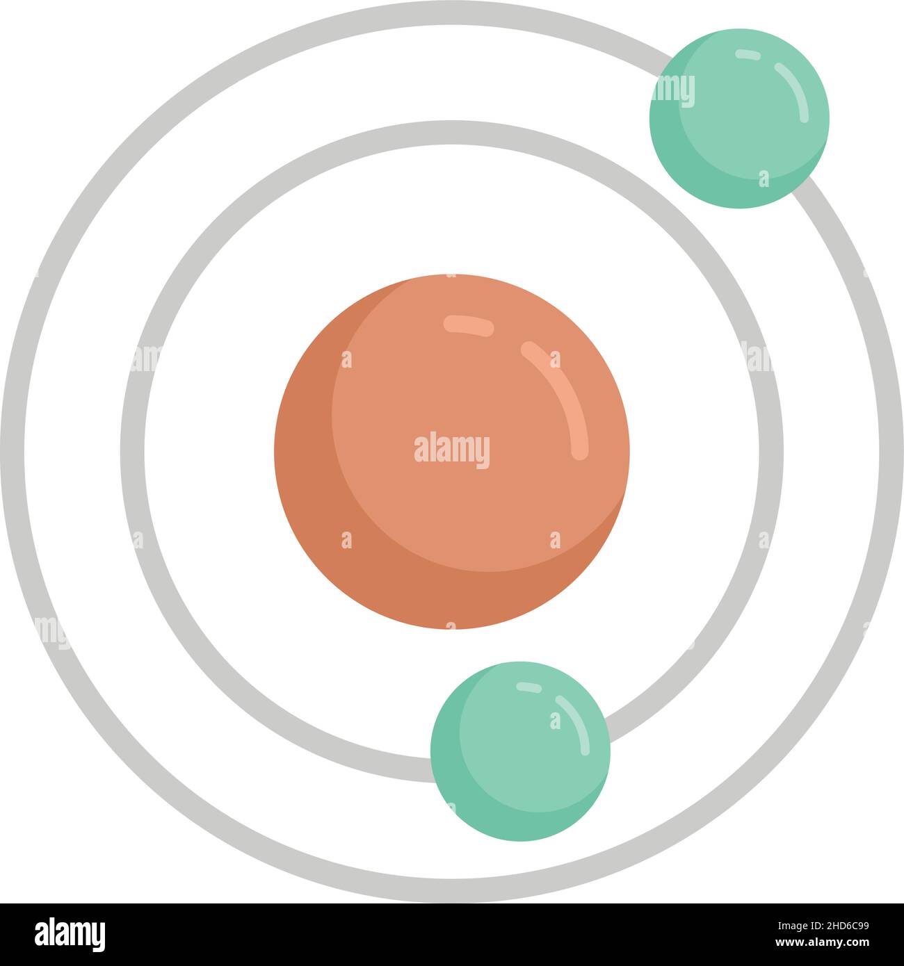 Biophysics atom icon. Flat illustration of biophysics atom vector icon ...