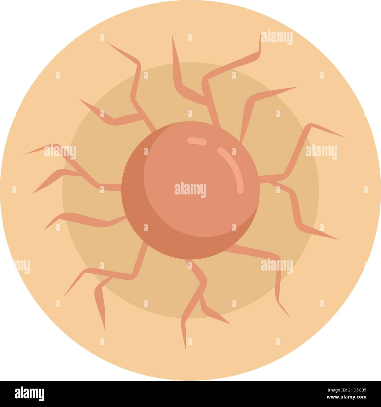 Biophysics cell icon. Flat illustration of biophysics cell vector icon ...