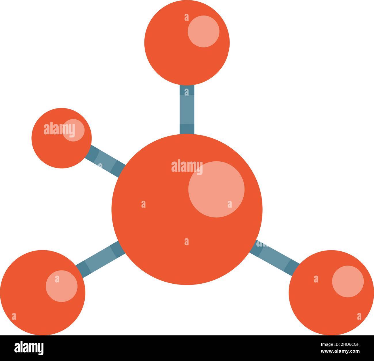 Biophysics molecule icon. Flat illustration of biophysics molecule ...