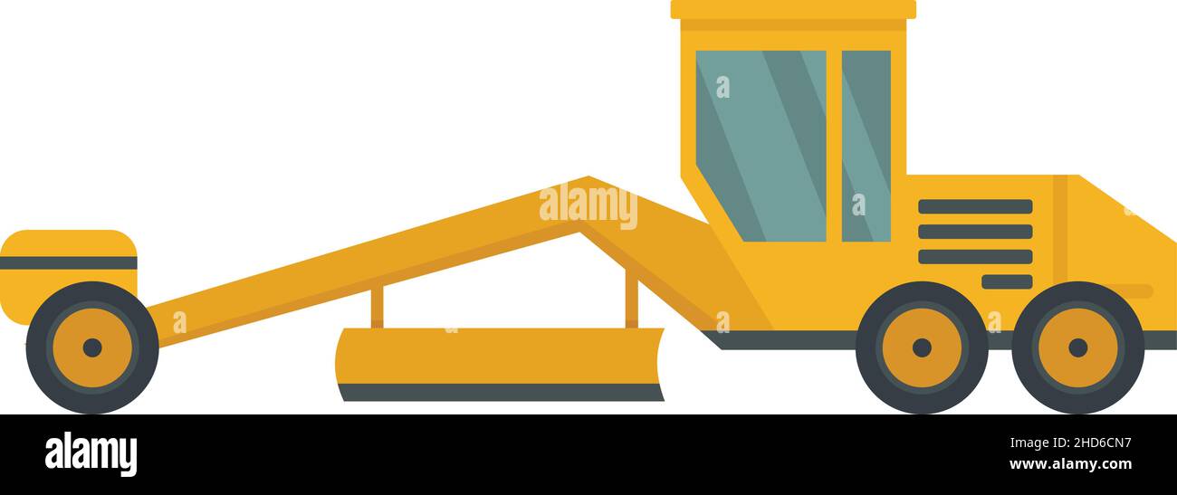 Grader machine heavy icon. Flat illustration of grader machine heavy ...
