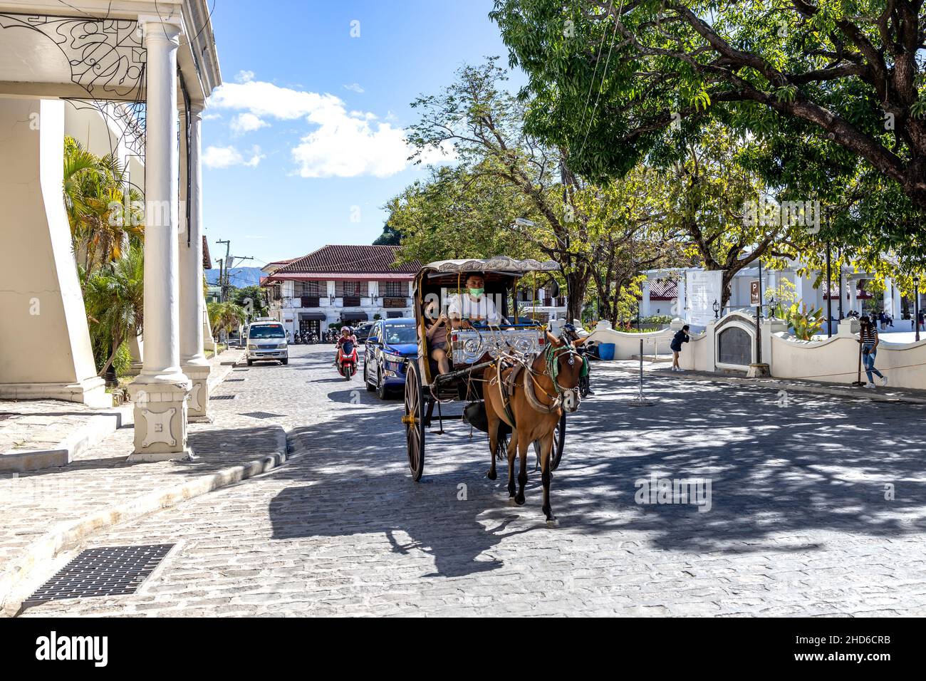 Tourist walking around vigan Unesco heritage site, Vigan City ...