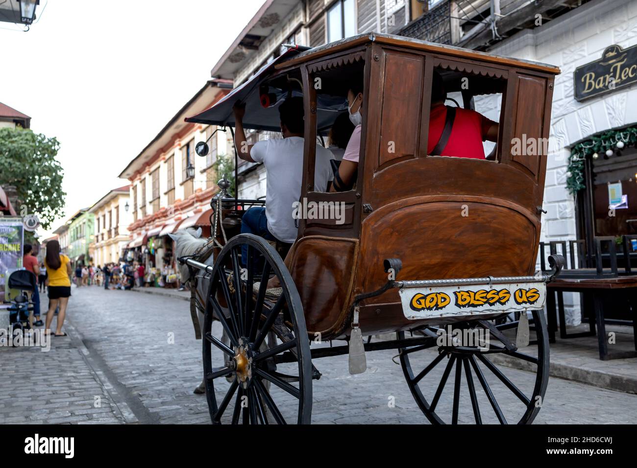 Tourist walking around vigan Unesco heritage site, Vigan City ...