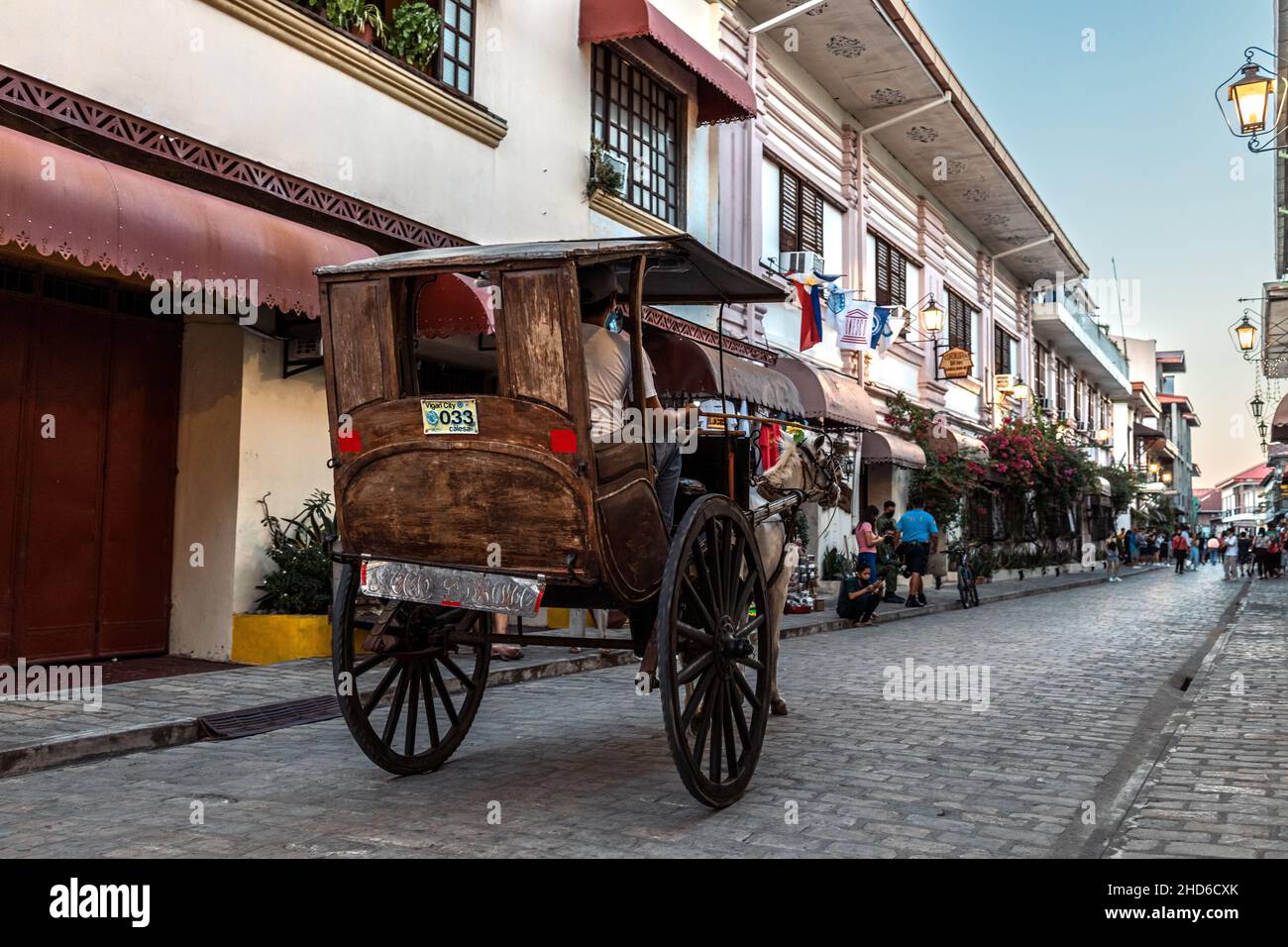 Tourist walking around vigan Unesco heritage site, Vigan City ...