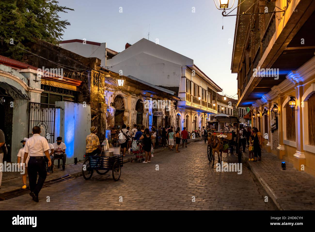 Tourist walking around vigan Unesco heritage site, Vigan City ...