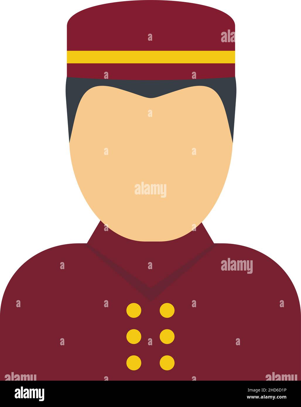 Room service man icon. Flat illustration of room service man vector ...