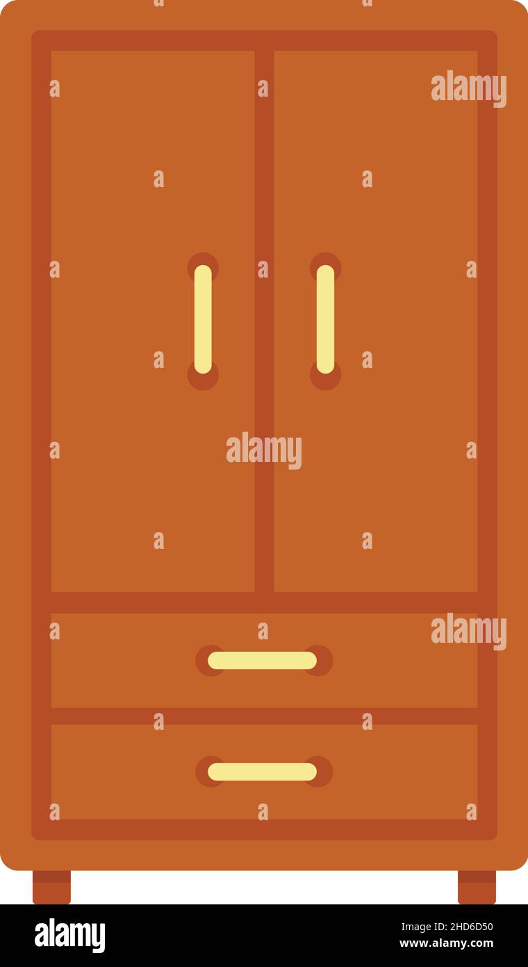 Room service wardrobe icon. Flat illustration of room service wardrobe ...